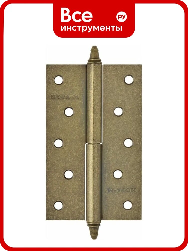 Петля нора-м 610-5" застар. бронза левая 125x75x2.5 5462