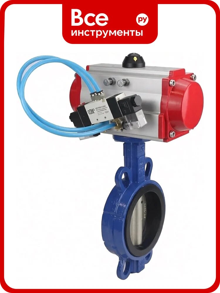 Затвор дисковый поворотный DN-ru GGG50-GGG40-EPDM Ду150 Ру16 с пн. приводом SA-140, пн. распред PND1-S2EM-52-2-T08-220VAC D050-90995