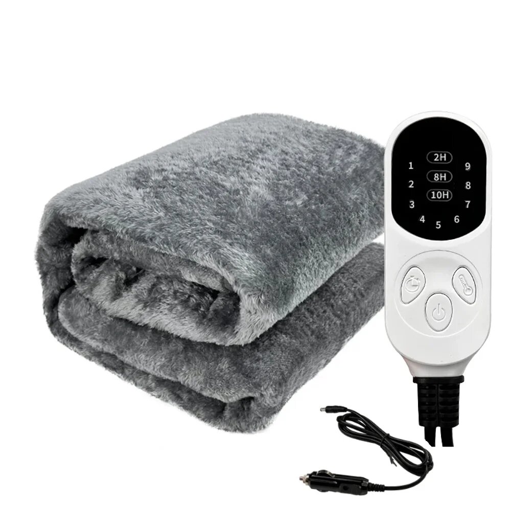 Одеяло автомобильное с подогревом 160x150cm, Smart black, 12В, 9 уровней
