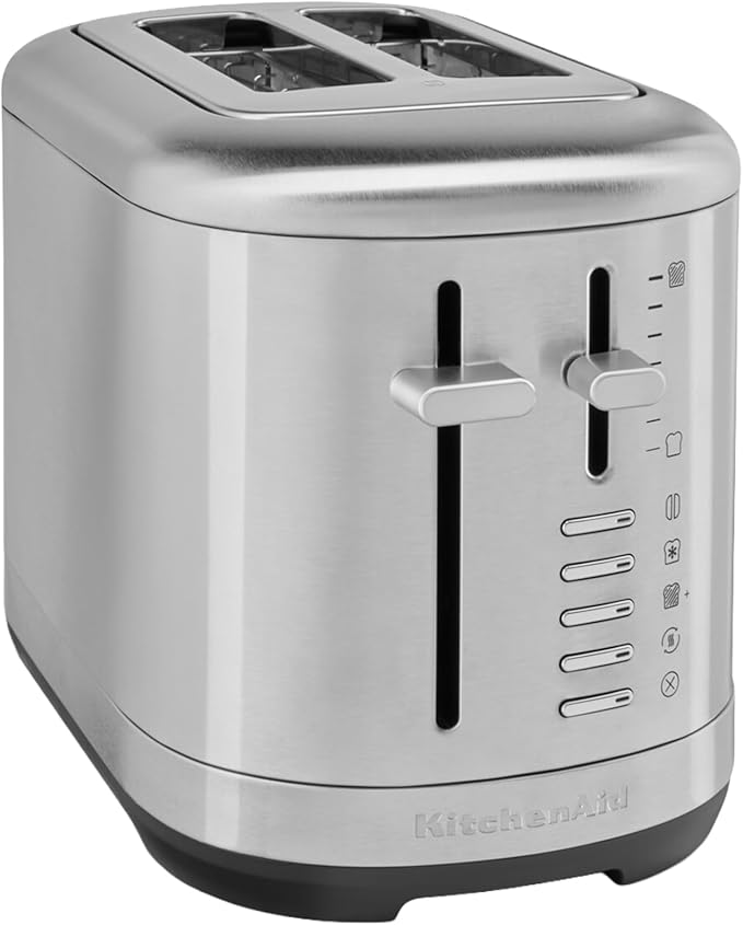 Тостер на 2 ломтика KitchenAid, 7 уровней поджаривания, цвет серый, 5KMT2109ESX