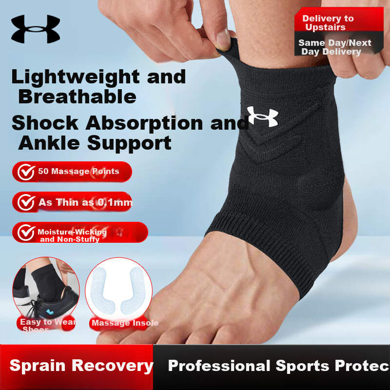 Поддержка лодыжки Under Armour Легкий бандаж для предотвращения растяжений и травм связок Спортивный стабилизатор для