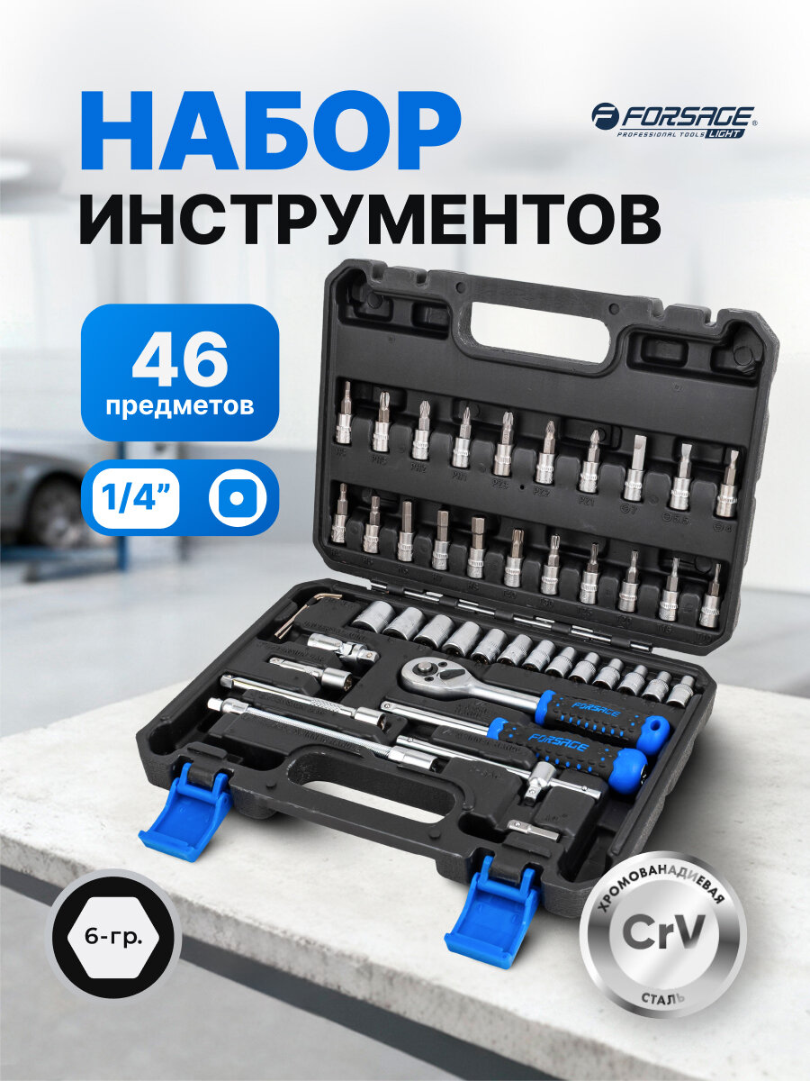 Набор инструментов для автомобиля 46 предметов