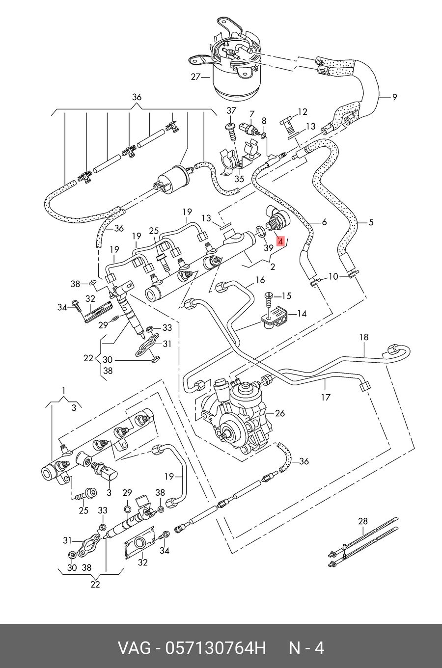 Клапан редукционный (VAG 057130764H)