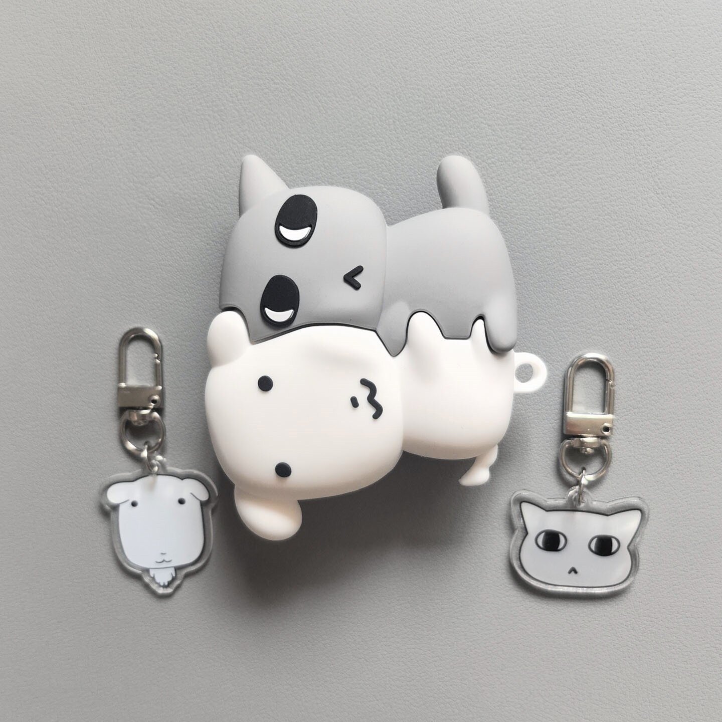 Чехол с изображением щенка и котенка Ganadi, подходящий для Apple AirPods 4, Pro 3, 2-го и 3-го поколений Bluetooth-наушников.