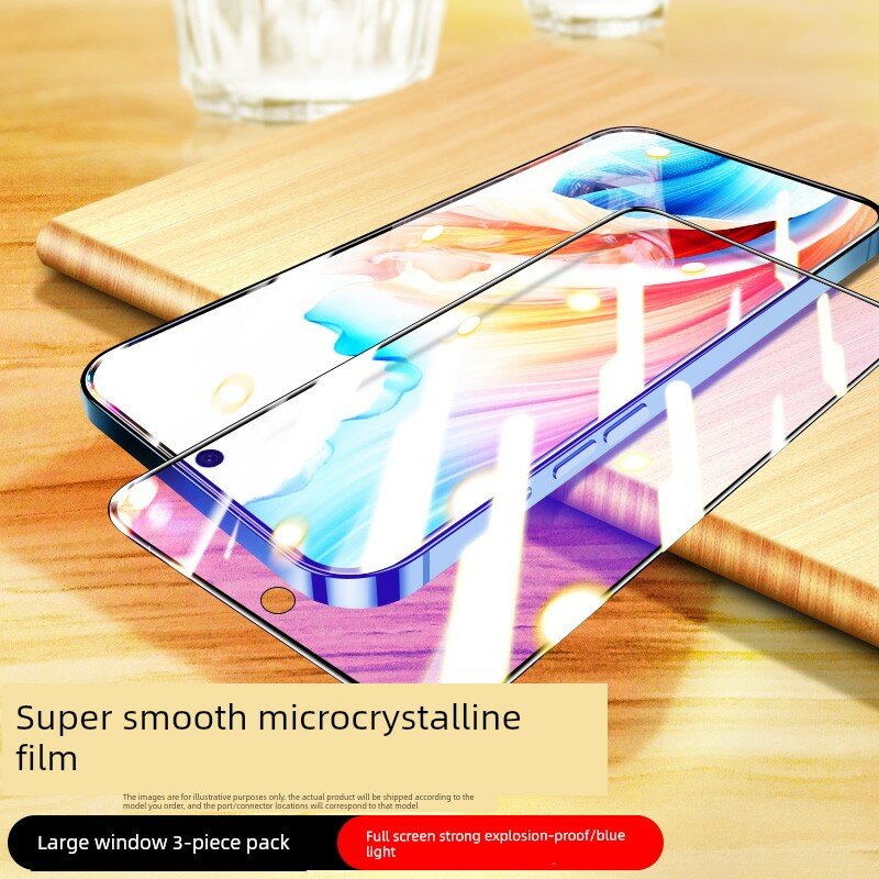 OPPO A1x Противосветовое микро-кристаллическое закаленное стекло, 3 шт. для экрана
