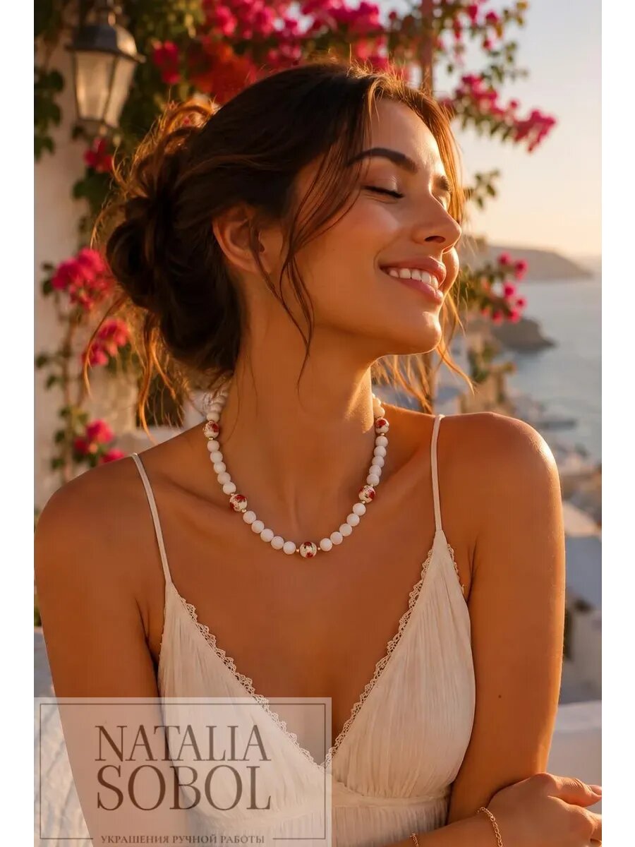 Чокер Natalia Sobol, гематит, керамика