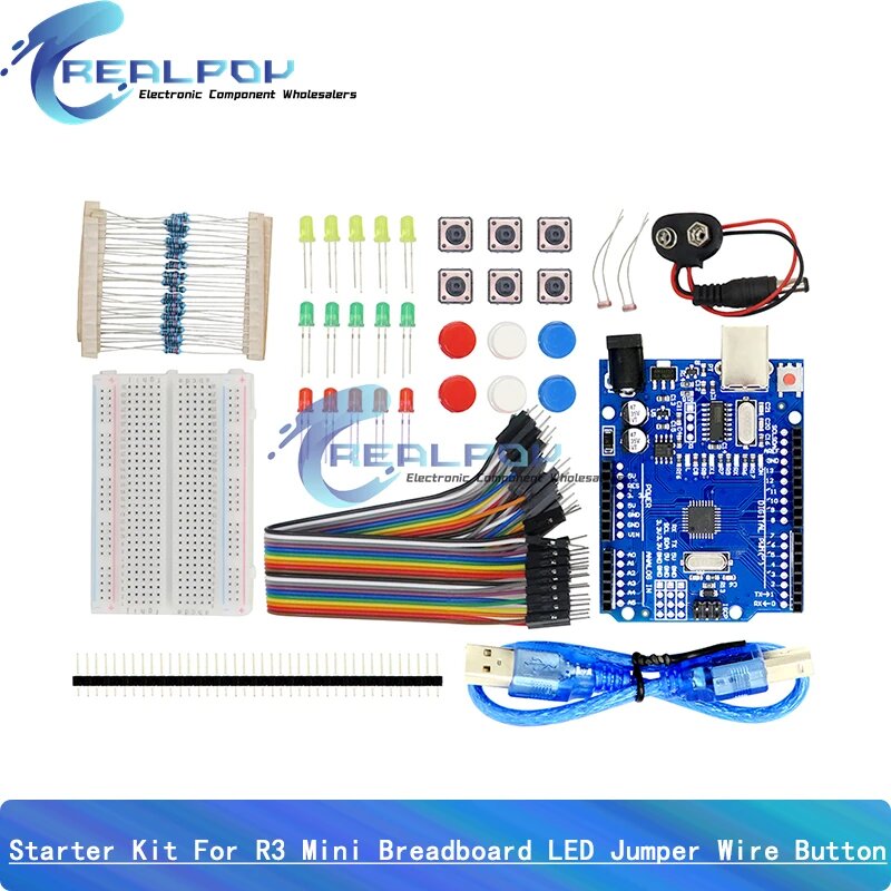 Starter Kit для Arduino UNO R3 с Breadboard и LED