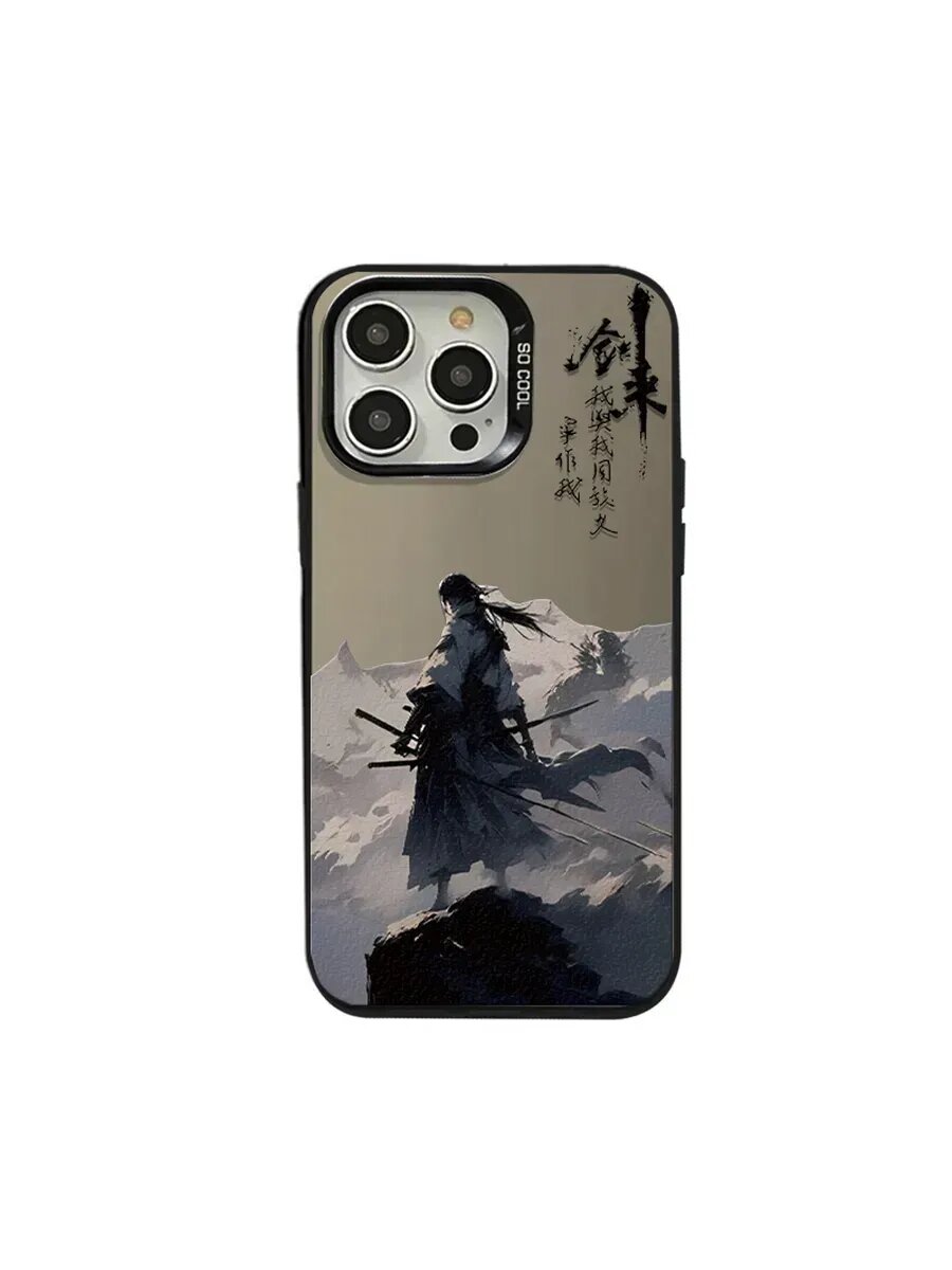 Чехол на IPHONE 17 черный с принтом Книжное