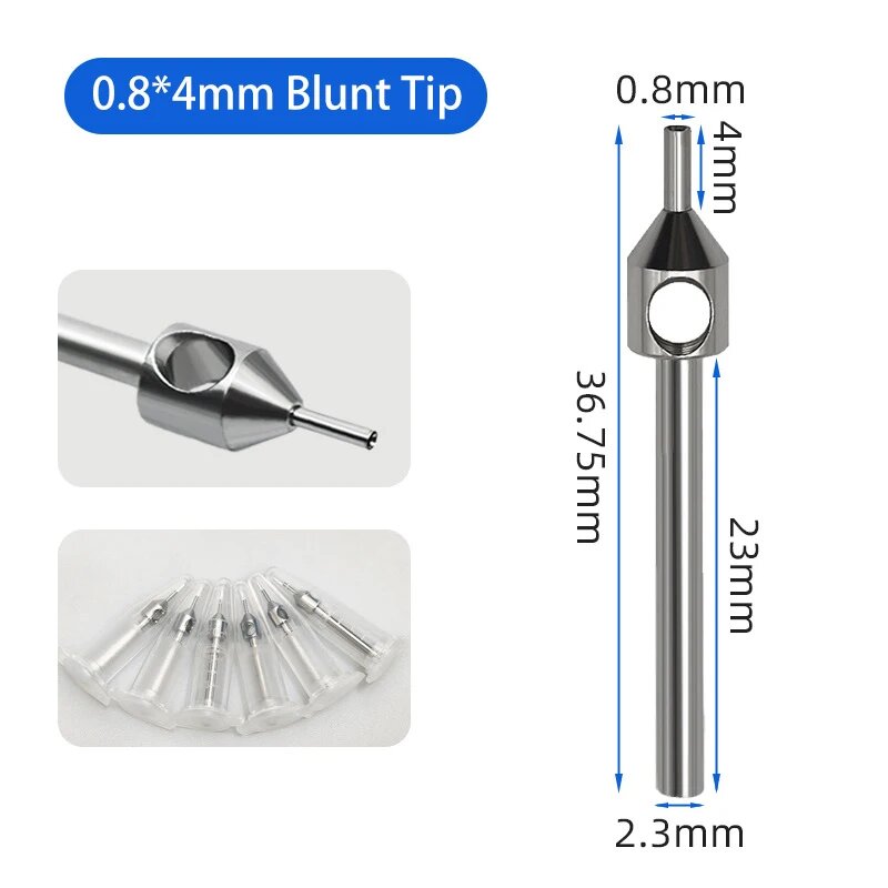 Насадки для дрели для пересадки волос 5PCS, 0.8mm No Teeth