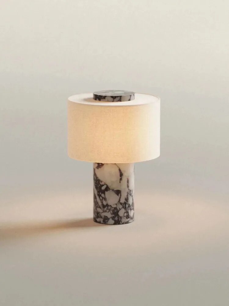 Креативная настольная лампа из мрамора с USB-зарядкой, 26 см, теплый свет