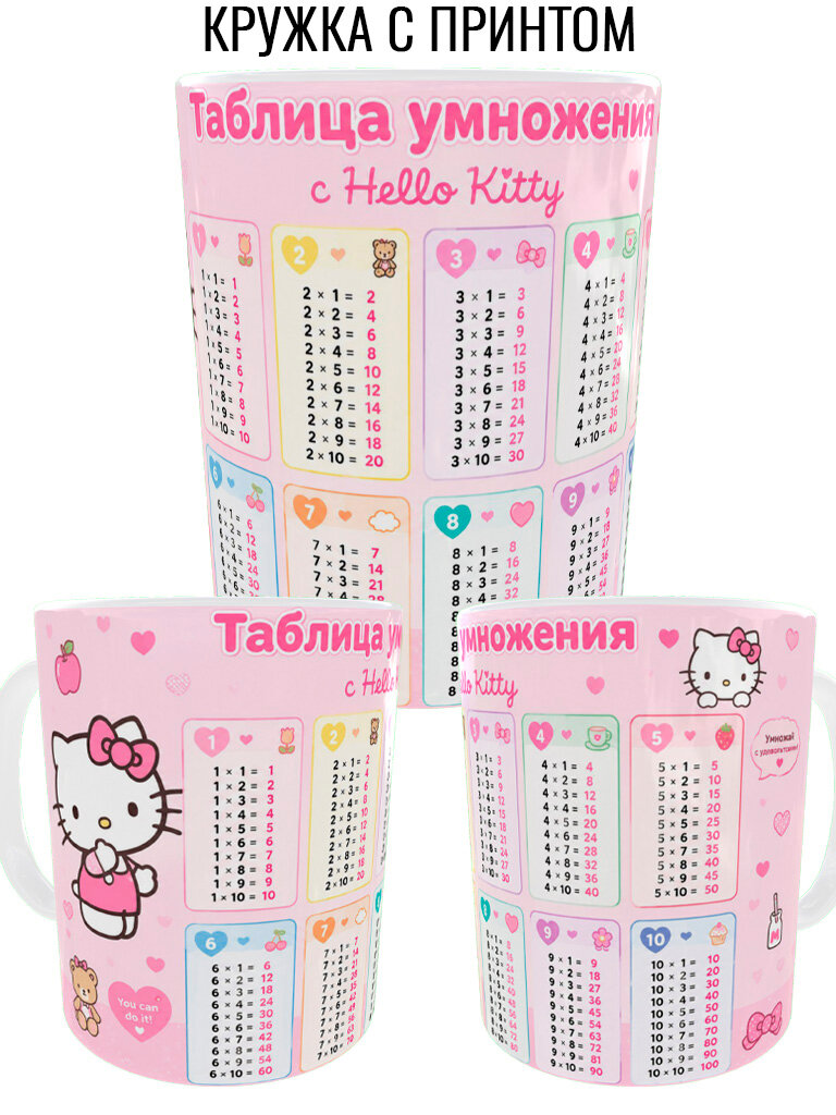Кружка таблица умножения / Hello Kitty