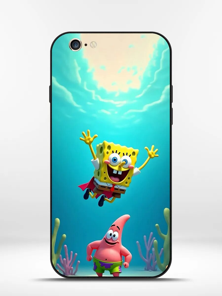 Чехол на iPhone 5 губка боб