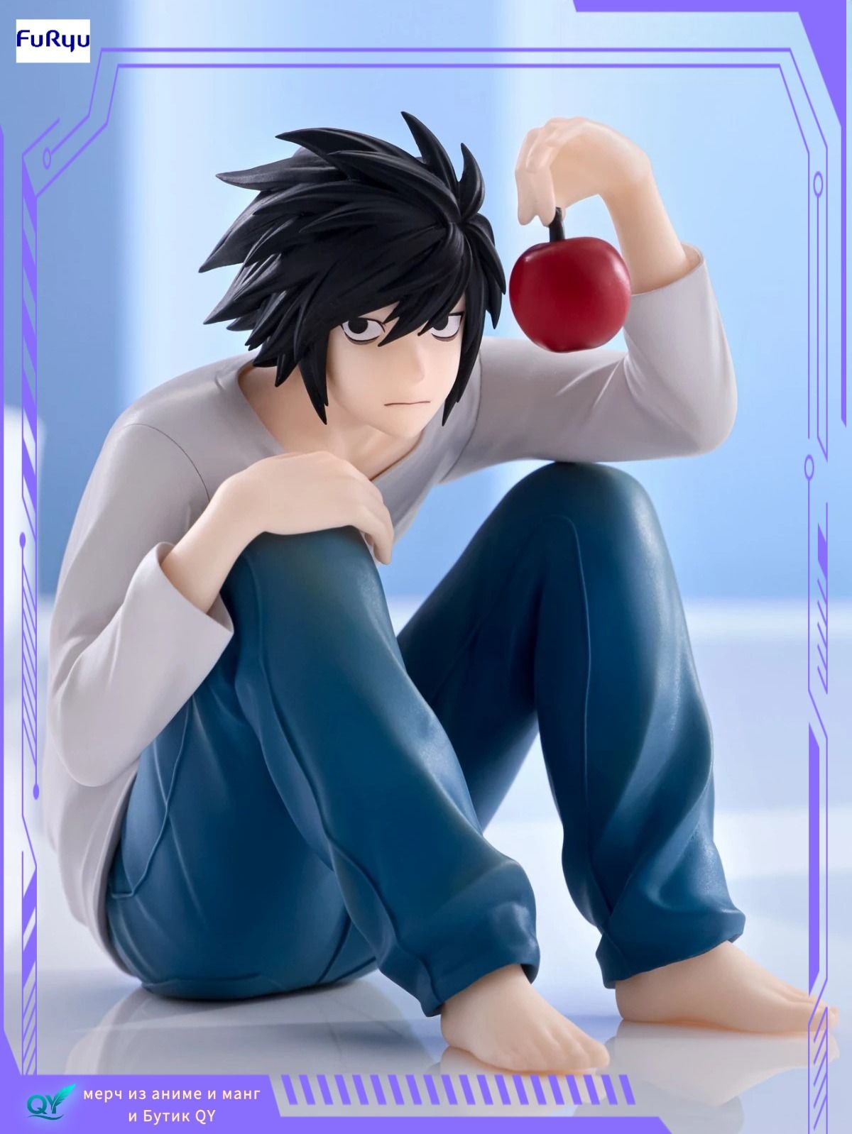 Аниме Фигурка FuRyu Noodle Stopper Figure L из "Тетрадь Смерти" (DEATH NOTE) 10cm (QY)