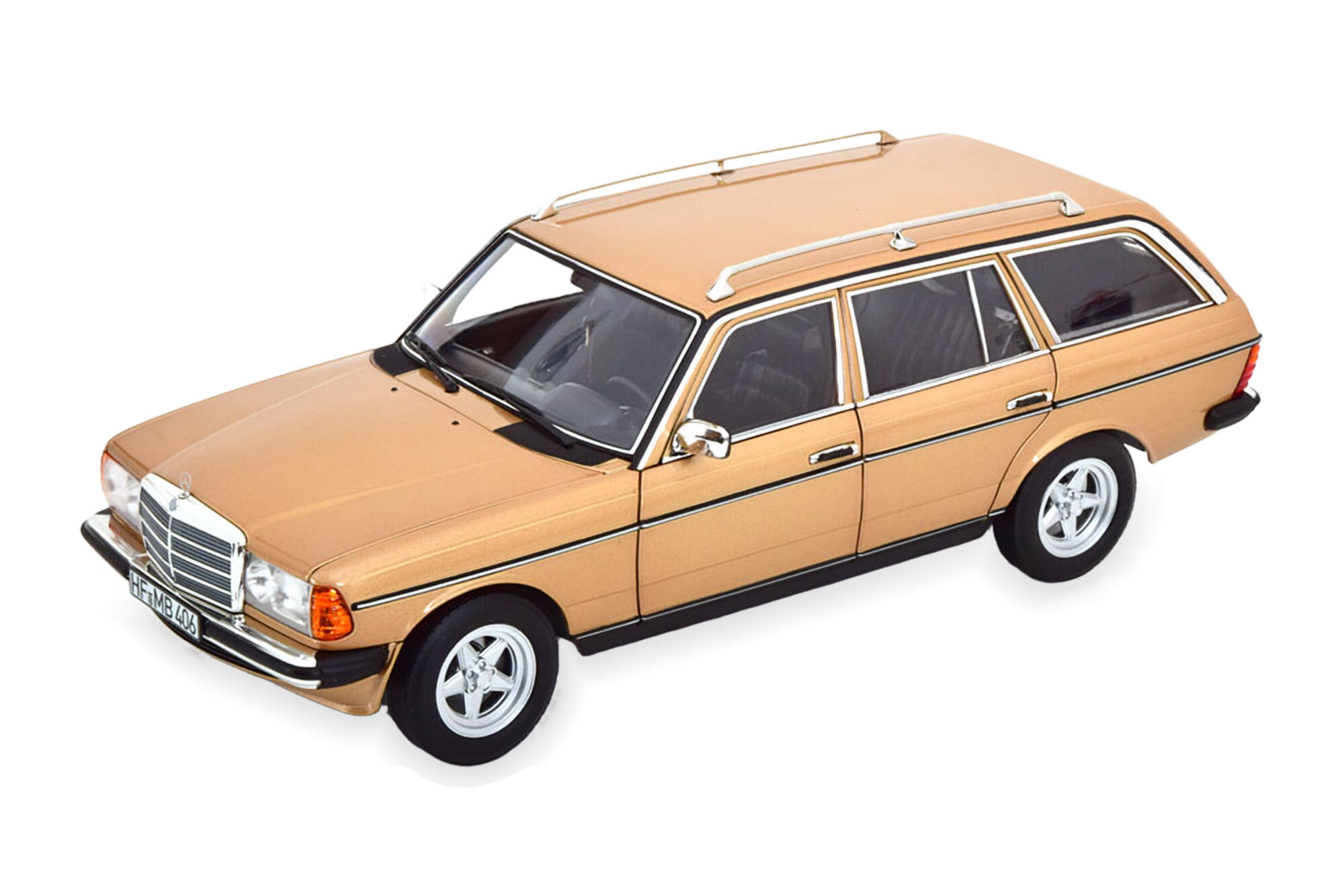Модель коллекционная NOREV Mercedes W123 200 t-modell S123 amg 1982 golden / мерседес amg золотистый