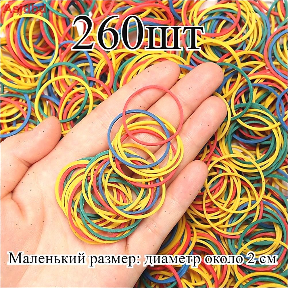 Резинки канцелярские цветные, набор 260 шт, диаметр около 2 см, для офиса и дома