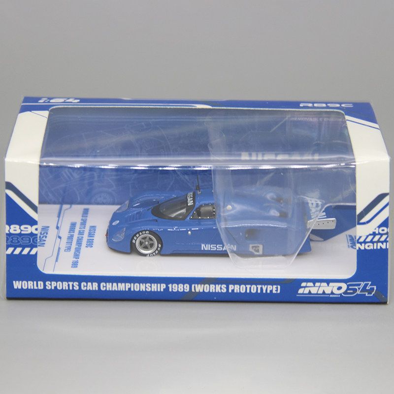 Машинка Inno 1:64 Nissan R89C 1988 Le Mans Paul Ricard Test Blue Group C Prototype Diecast Alloy Race Car Collectible Model