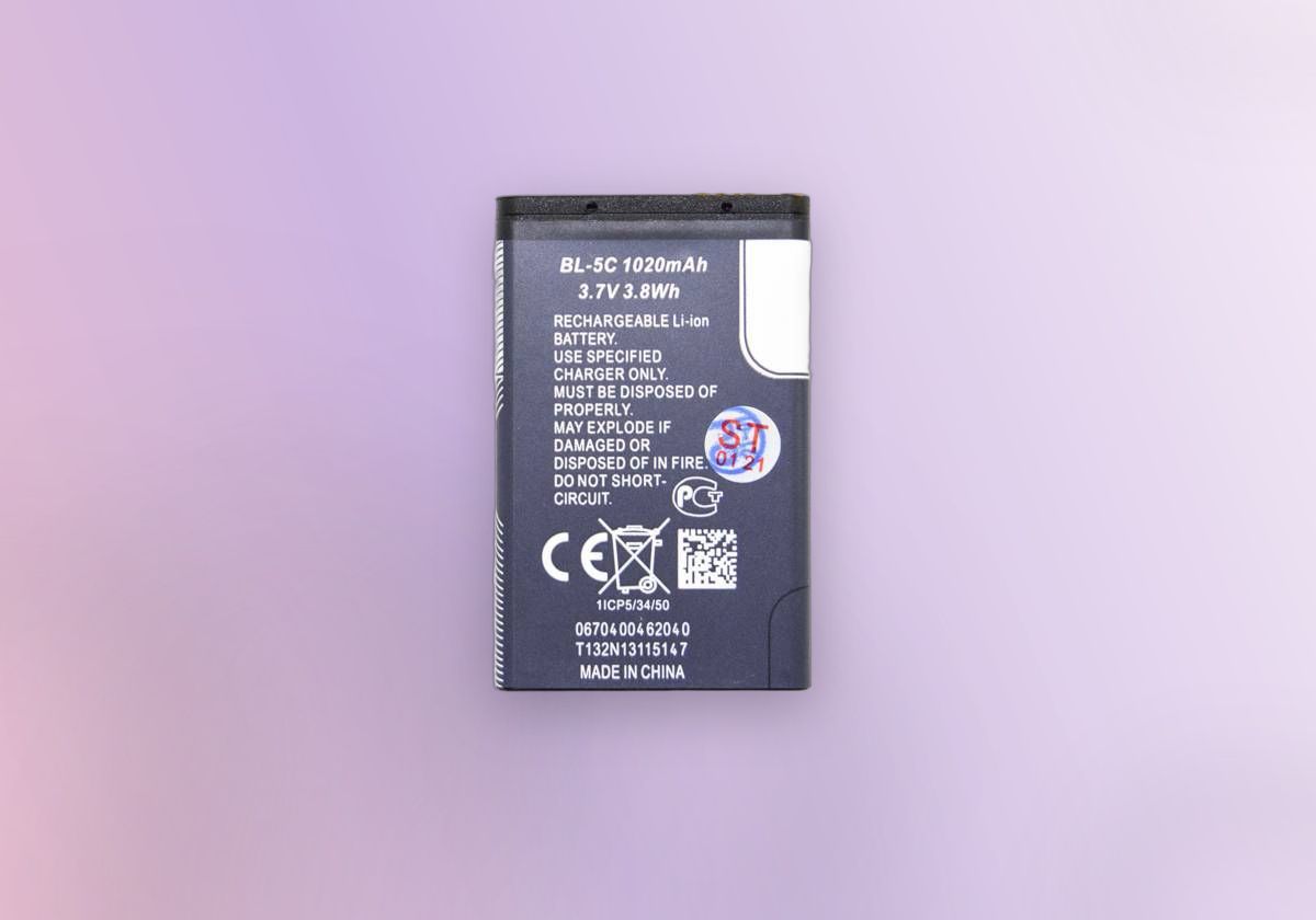 Аккумулятор BL-5C для Nokia 6680 премиум, 1020 mAh