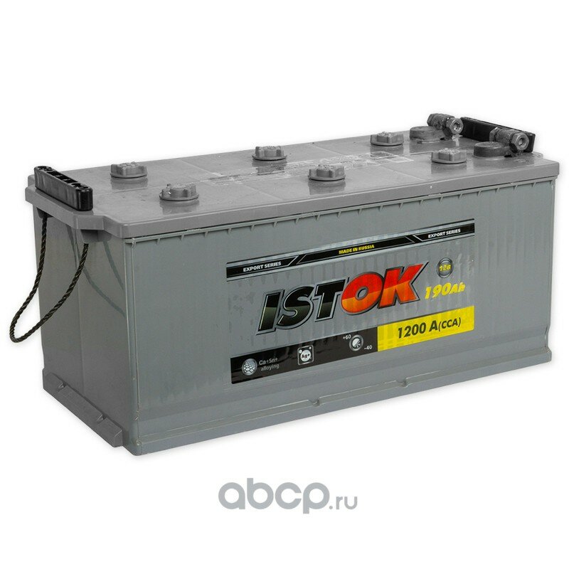 Аккумулятор исток 190 А/ч R+ EN1200 А 525x240x242 под болт 6CT-190.4NB Исток 6CT1904NB