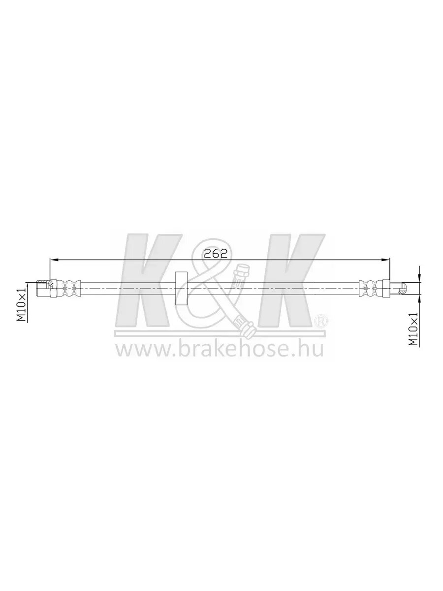 Шланг тормозной Volvo S80 3.0 T6 2.4 D5 K&K