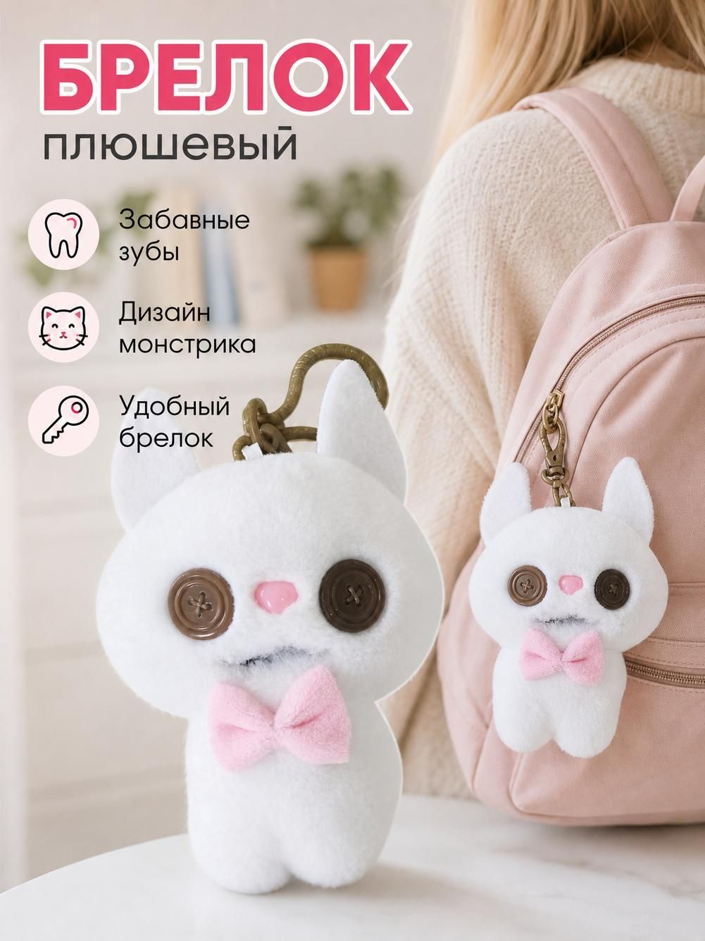 Брелок, серый