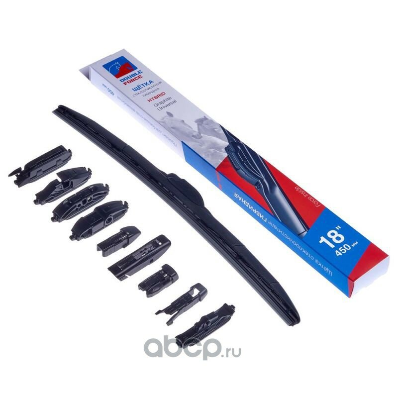 Щетка стеклоочистителя гибридная Double Force 450 мм (18) DOUBLE FORCE DFHY18, 450 мм, гибридные
