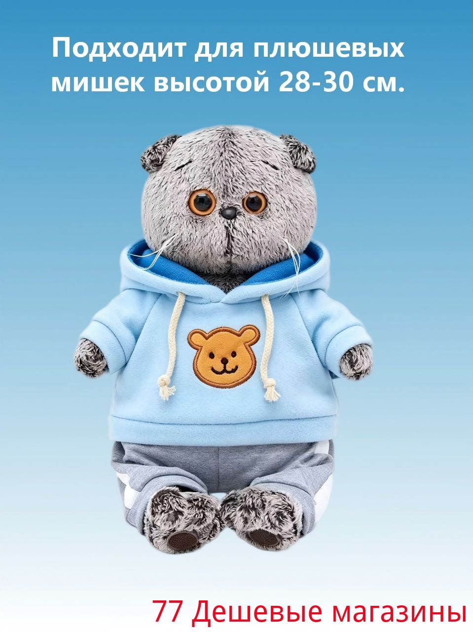 Спортивный костюм для эксклюзивного кота Басика 30 см