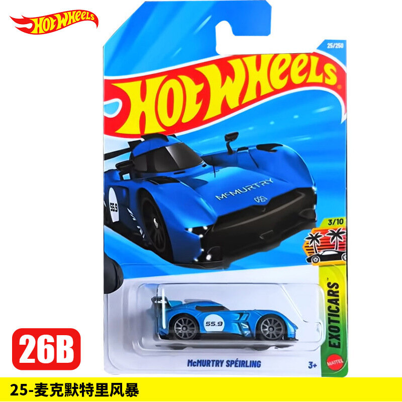 Модельный легковой автомобиль Hot Wheels, легковой автомобиль из сплава, масштаб 1:64, серия 26B, McMurtry Spéirling,