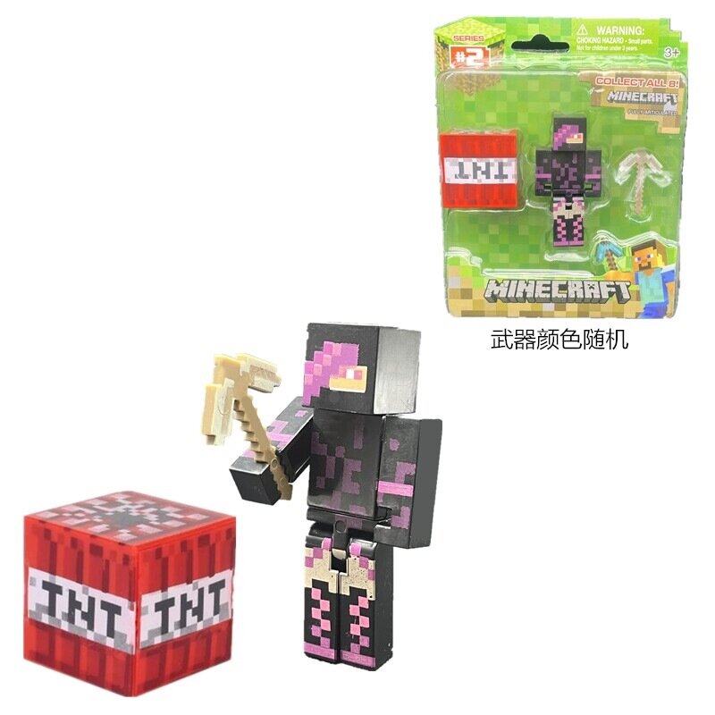 Фигурка Minecraft, Модель Персонажа, Декор Торта, Подарок Стив, Железный Голем Цвет：Королева Эндера