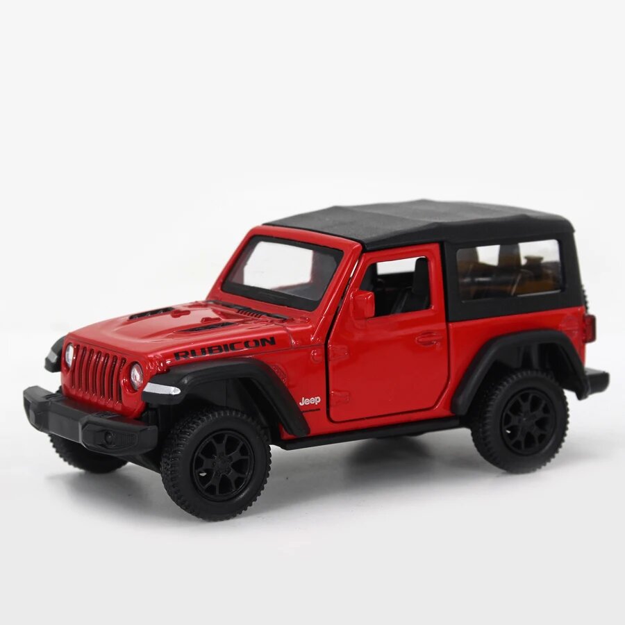 Модель автомобиля Jeep Wrangler Rubicon 1:36 Красный, red no box