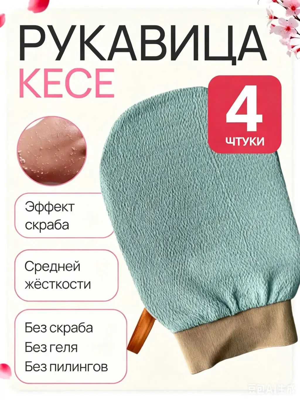 Мочало 4штук