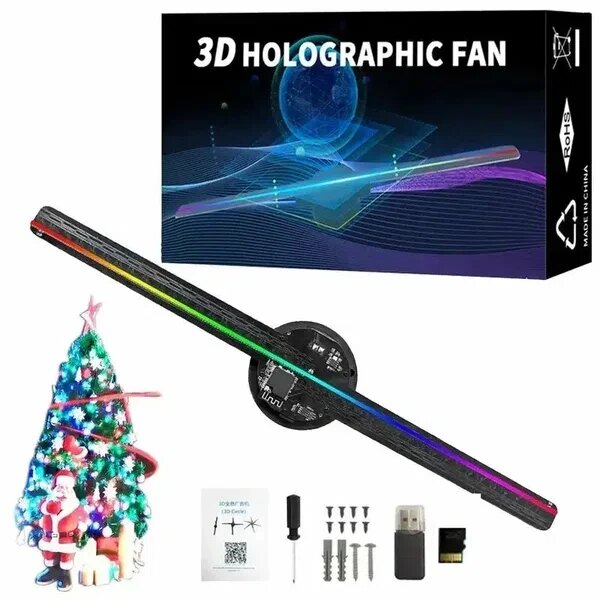 (Голограм) FAN Hologram Голографический 3D WI-FI проектор