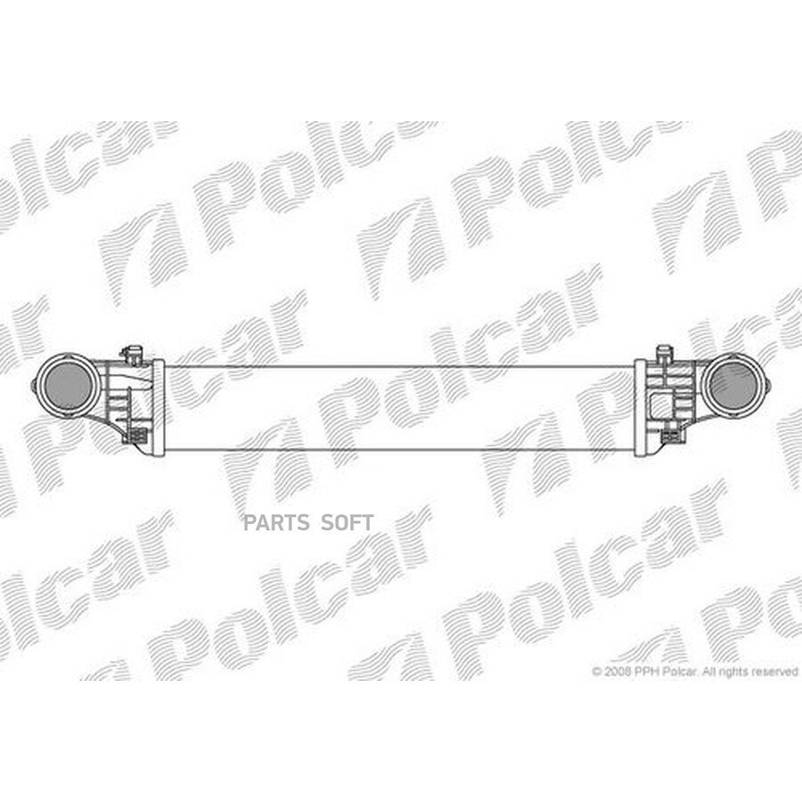 Интеркулер MERCEDES E-CLASS (W211), 02-09 от официального дистрибьютора, POLCAR, артикул 5016J81