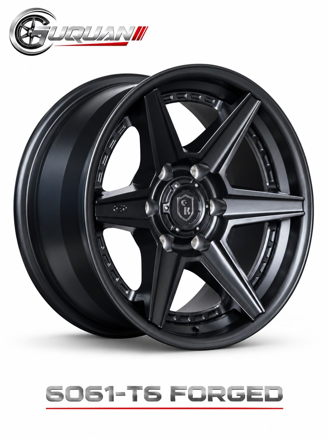 Кованый колесный диск CK 4157E1885-2 R18 8.5J ET20 6x139.7, матовый черный, полное покрытие