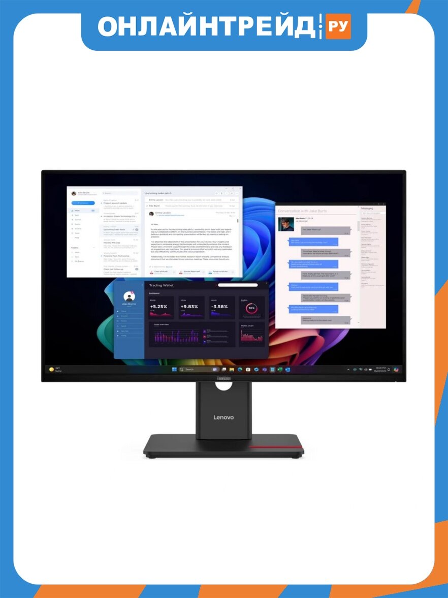 Монитор Lenovo T27UD-40 T27UD-40 27" черный