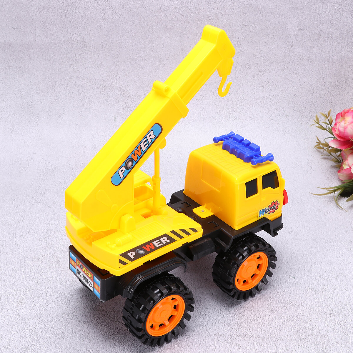 Игрушка Для Детей Желтый Автокран Из Пластика 1 Шт Размер 25X17CM