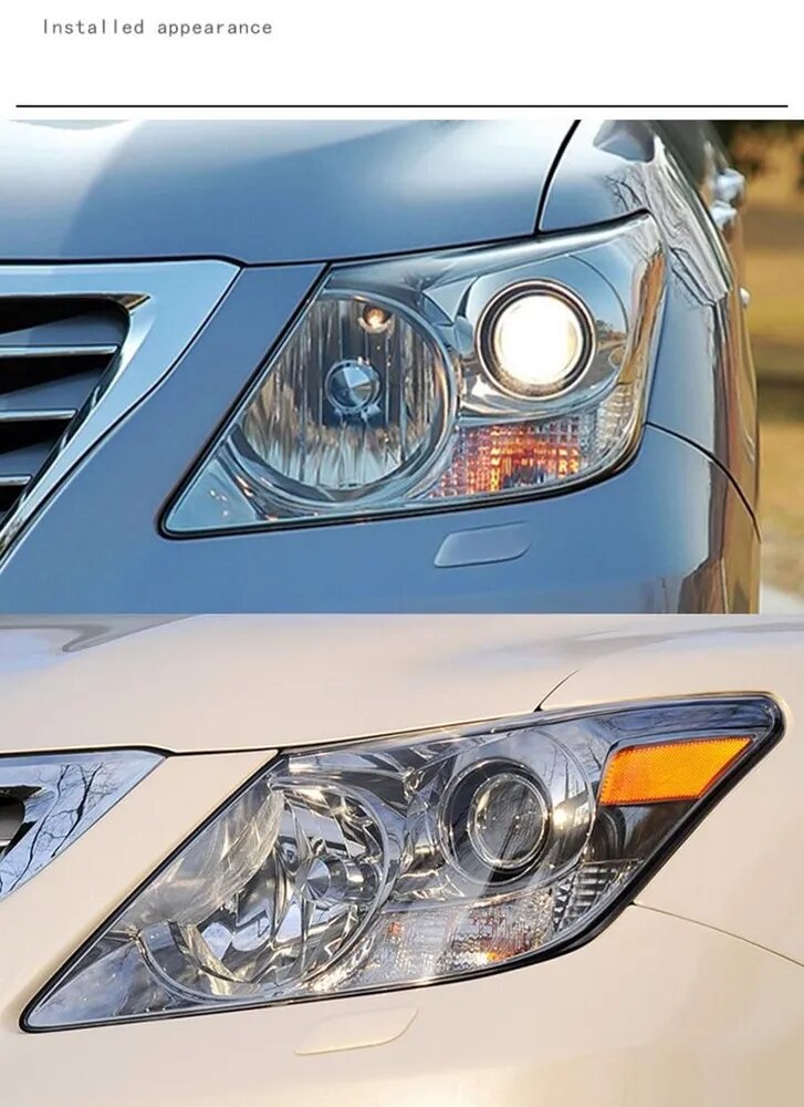 Ремкомплект фары (стекла) для Lexus LX570 2007-2011, 2 шт, прозрачный
