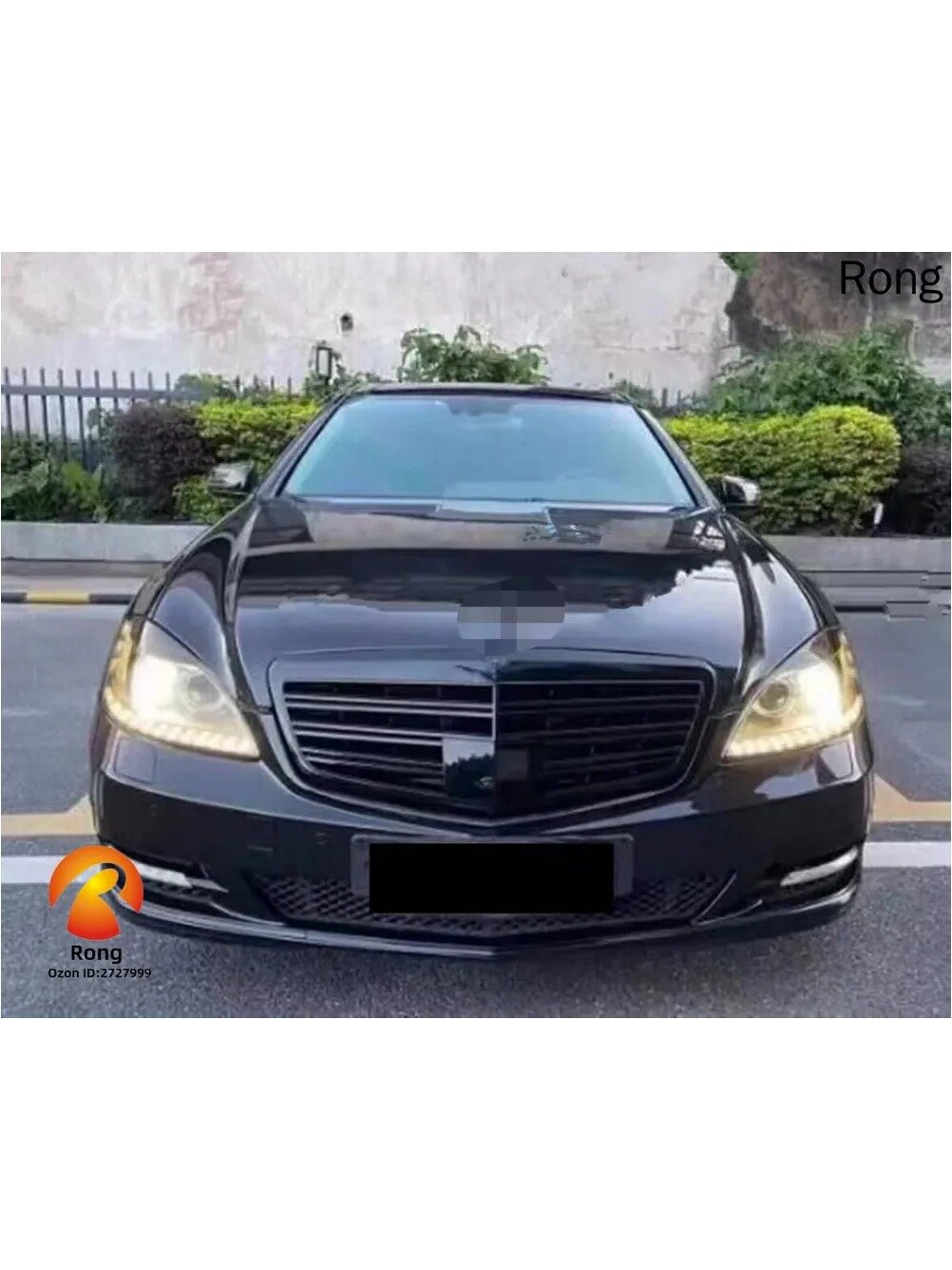 Решетка радиатора для Mercedes-Benz S-Class W221 AMG, черная защита бампера