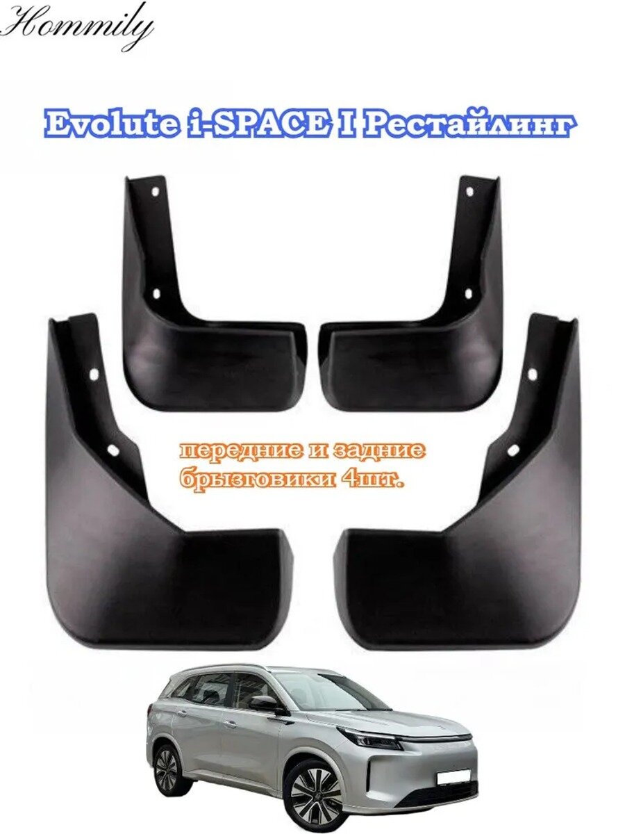 Брызговики передние и задние для Evolute i-SPACE, базовый вариант