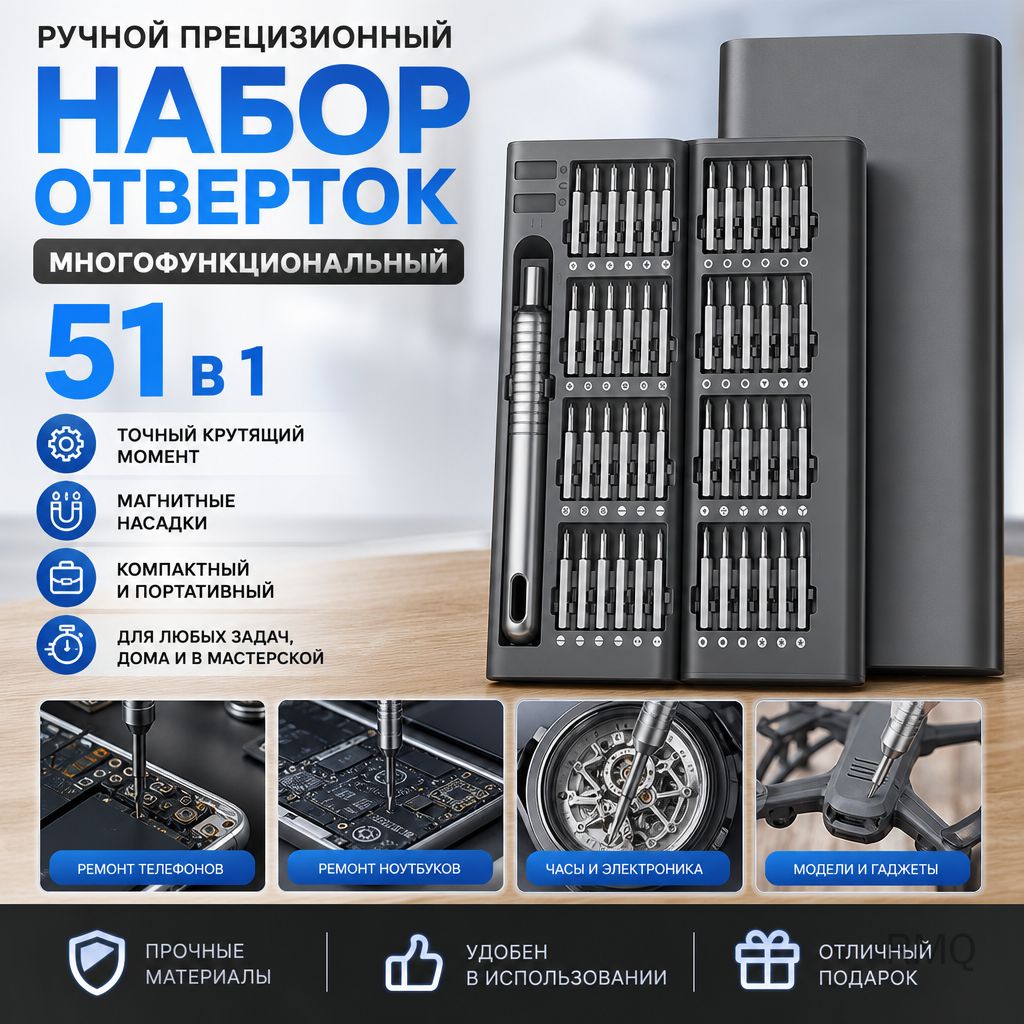 Ручной прецизионный многофункциональный набор отверток 51 в 1