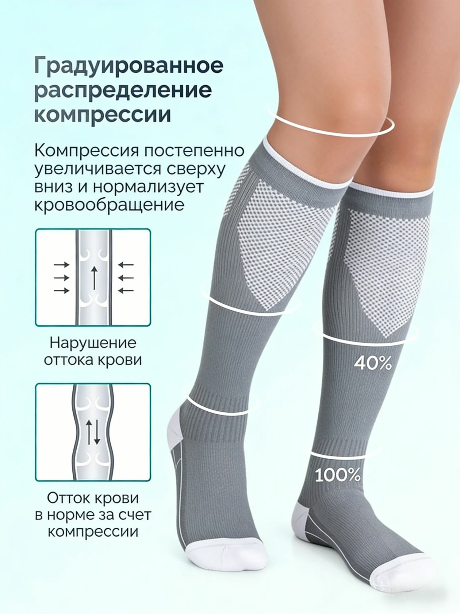 Гольфы женские носки, 1 пара