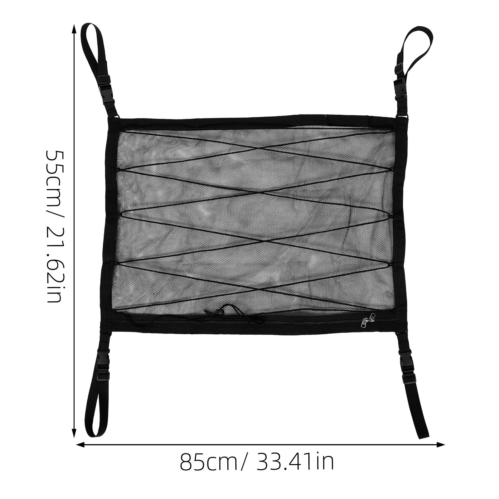 Органайзер Для Авто Сетка На Потолок Машины Чёрного Цвета 85.00X55.00X1.00Cm