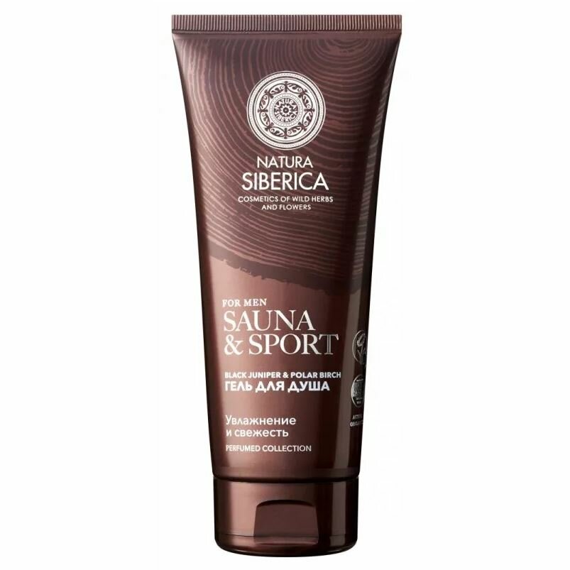 Гель для душа Natura Siberica Очищение для тела Men Sauna & Sport Гель для душа Увлажнение и Свежесть, Гель для душа Увлажнение и Свежесть, 200 мл