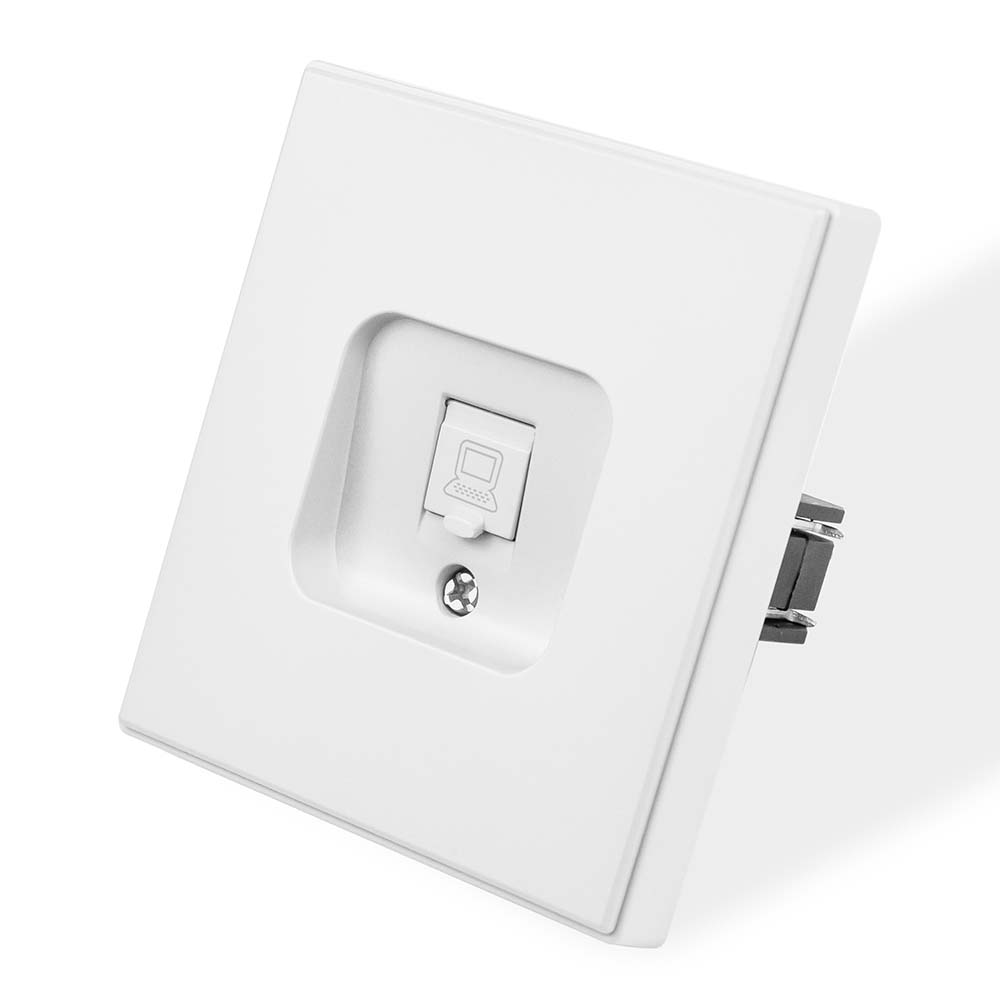 Интернет-розетка белая, RJ CAT6, c рамкой Vell Air {V702073}