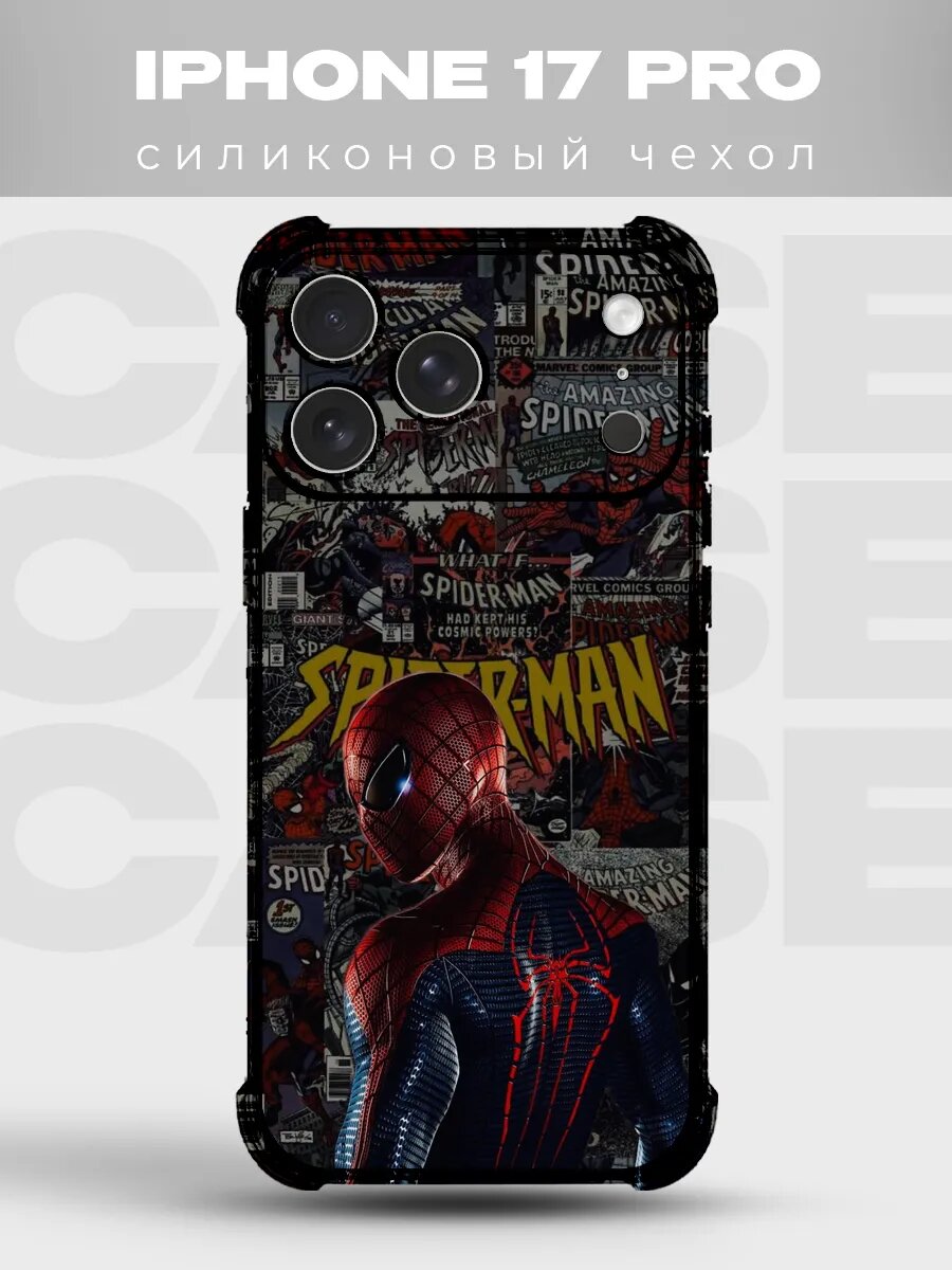 Чехол на iPhone 17 Pro Человек-паук spiderman комикс spider