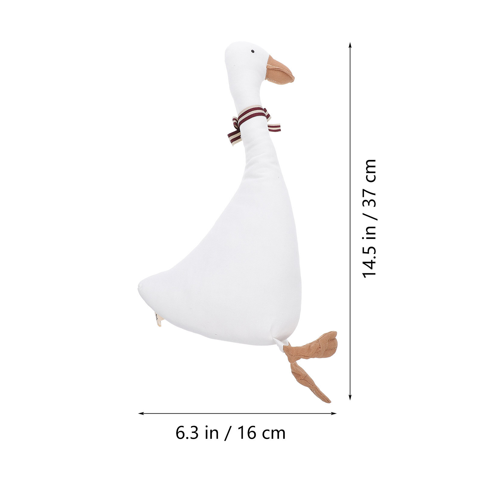 Одна Прелестная Игрушка В Форме Гуся Белого Цвета 37X16X7CM Из Отличного Материала Для Декора И Подарков Детям И Друзьям