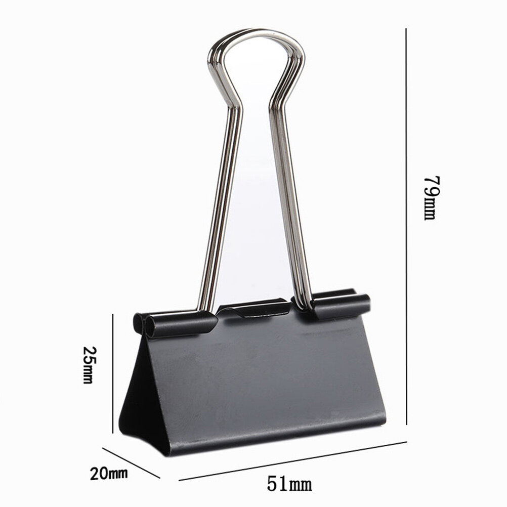 12 Штук Клипсы Для Бумаги Офисные Скобы Binder Clips Размер 7.9X5.1X2Cm