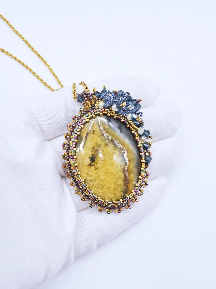 Колье RINABEAD, кристаллы Swarovski, кристаллы Preciosa