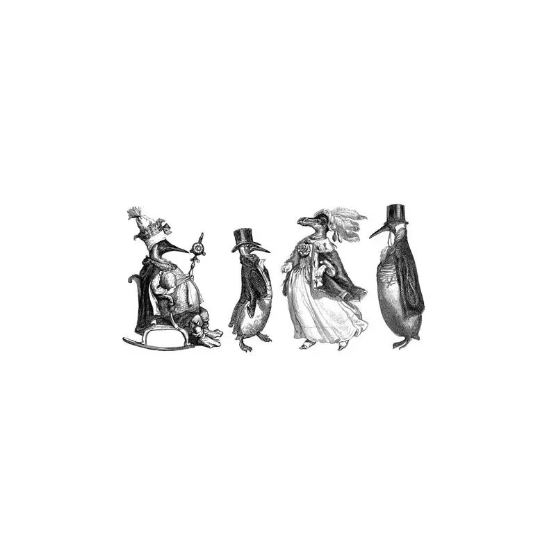 Прозрачный силиконовый штамп Mr Penguin W1671 для скрапбукинга