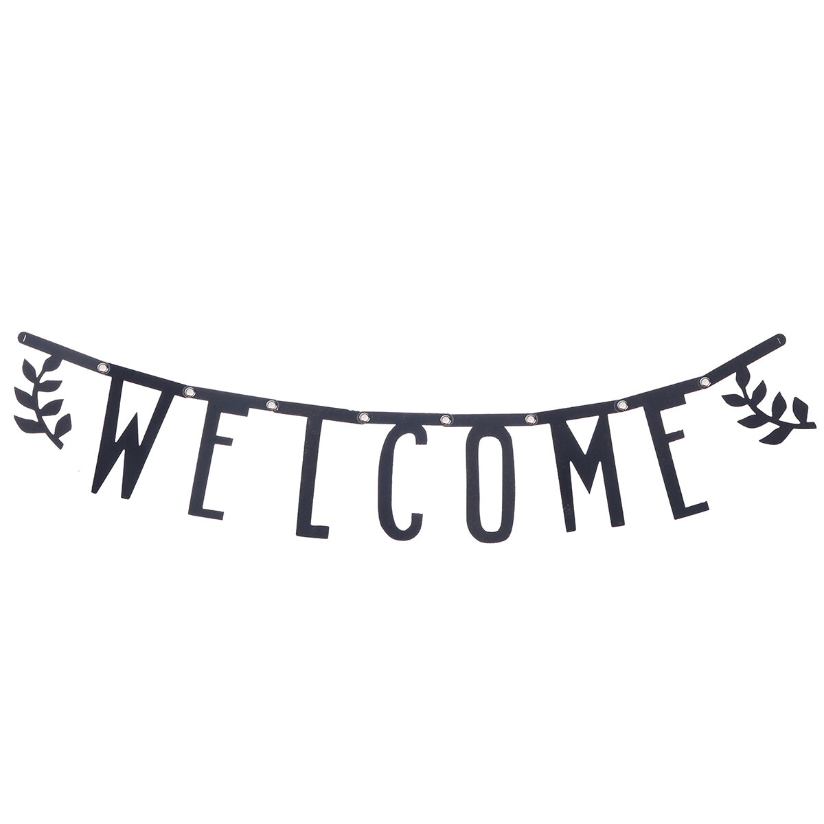 Черная гирлянда welcome из фетра для праздничного декора и фотозоны