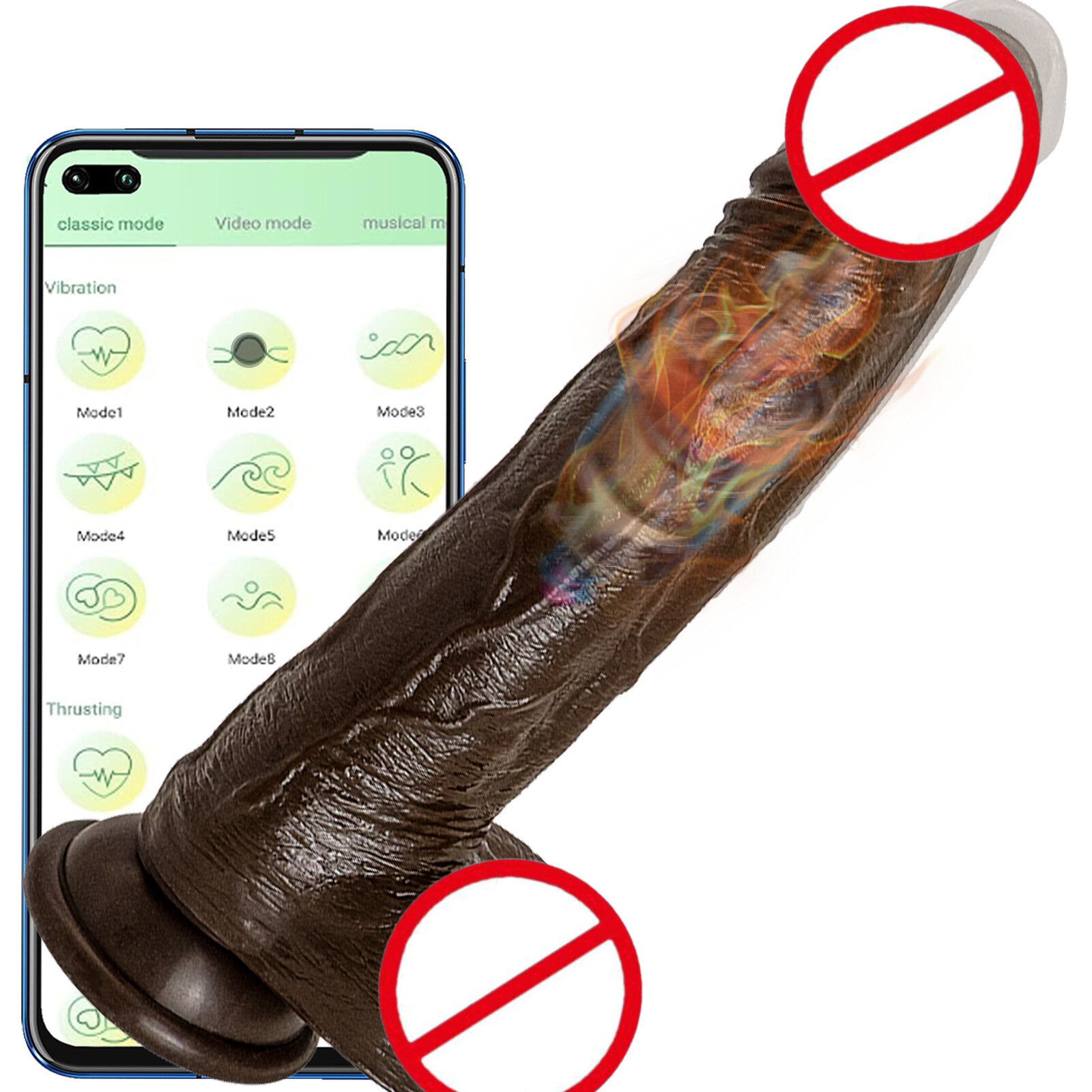 Proman Roman Emperor Liquid Silicone Fake Penis Wireless APP Control Automatic Thrusting Vibrator Adult Sex Toy